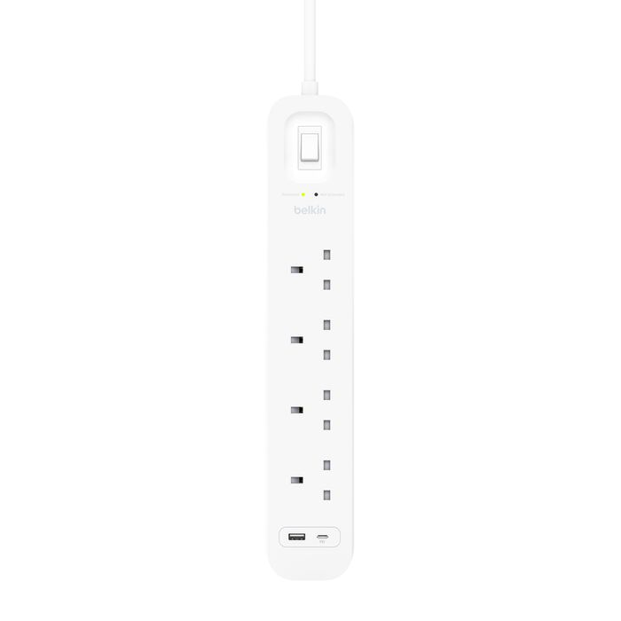 Belkin 4 Outlets Surge Protector Fast Charging PD with 18W USB-C and ...